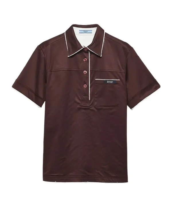 Prada Short-sleeved Polo Shirt - Ebony