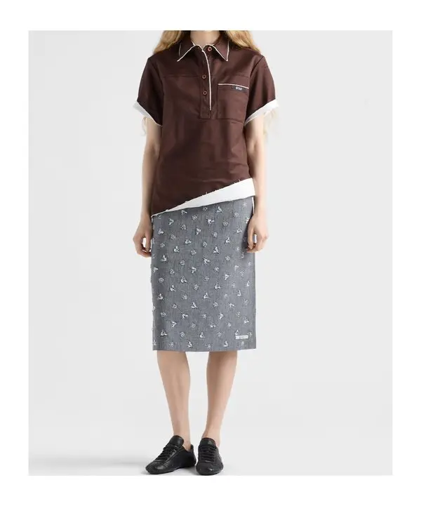 Prada Short-sleeved Polo Shirt - Ebony