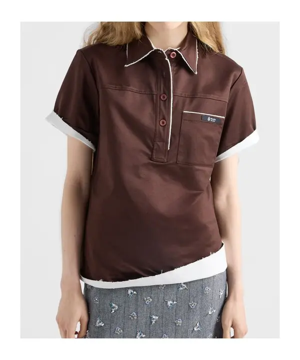 Prada Short-sleeved Polo Shirt - Ebony