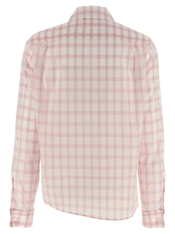 Loewe Checked Shirt With Asymmetrical Hem