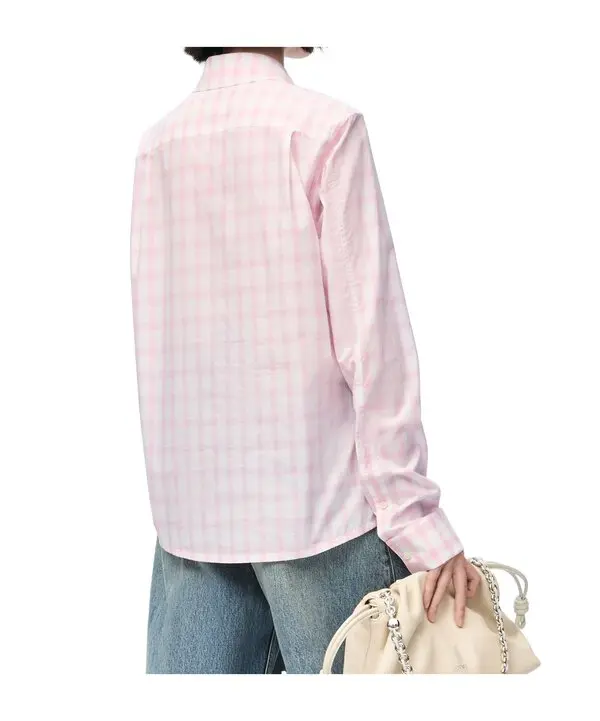 Loewe Checked Shirt With Asymmetrical Hem