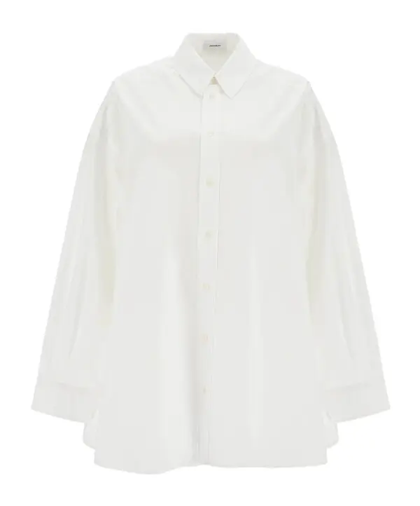 Wardrobe.NYC Oversized Button-up Top - White