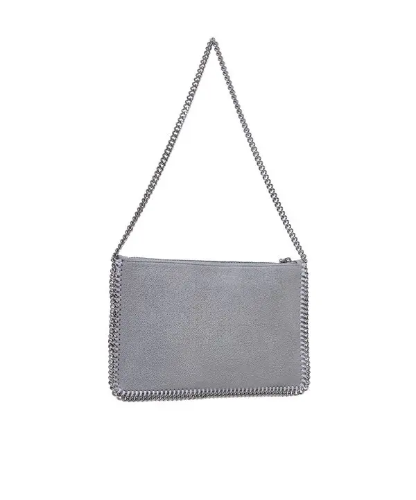 Stella McCartney Falabella Logo Charmed Shoulder Bag - Light Grey