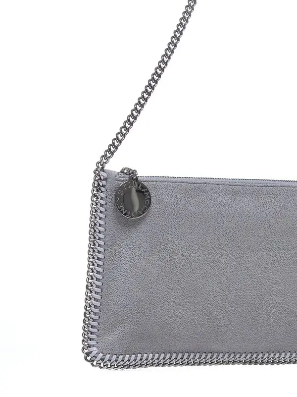 Stella McCartney Falabella Logo Charmed Shoulder Bag - Light Grey