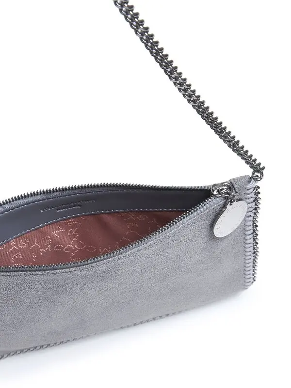 Stella McCartney Falabella Logo Charmed Shoulder Bag - Light Grey