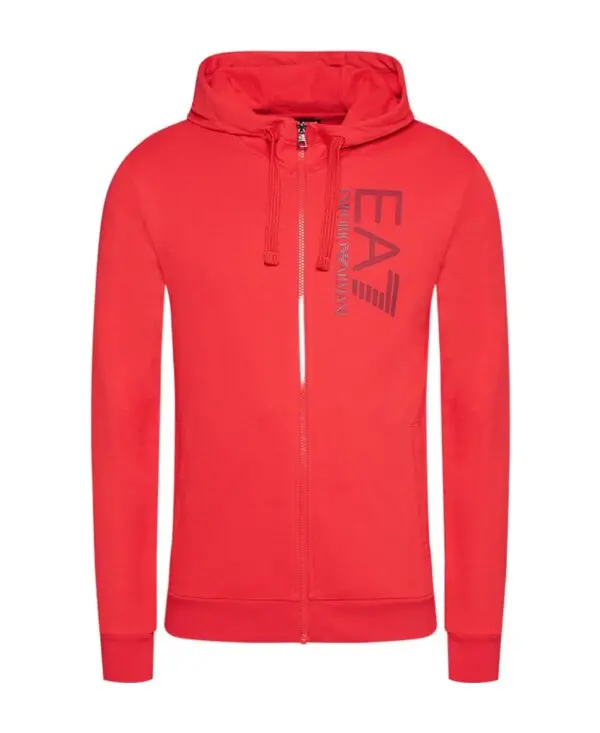 EA7 Zip-up Hoodie With Logo Detail