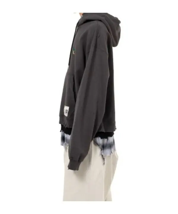 Mihara Yasuhiro Layered Drawstring Hoodie - Black
