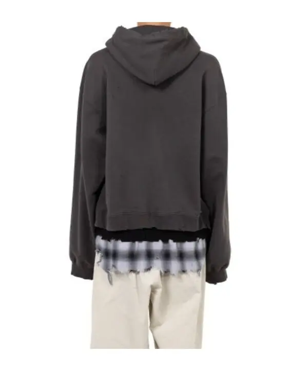 Mihara Yasuhiro Layered Drawstring Hoodie - Black