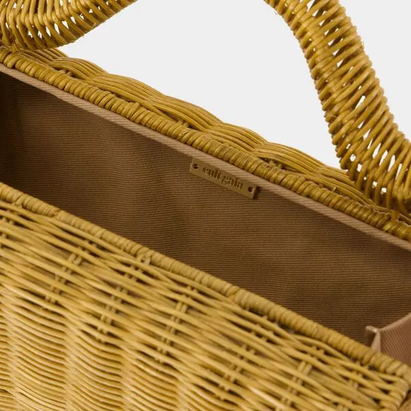 Cult Gaia Elsa Woven Clutch Bag - Brown