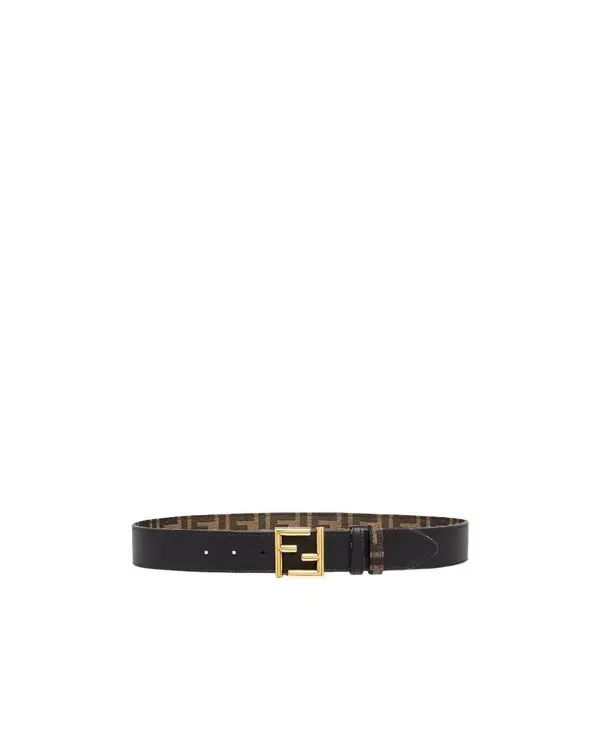 Fendi Ff Jacquard Buckle Belt - Black