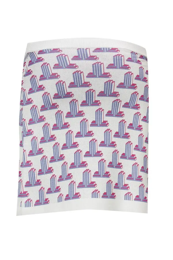 LANVIN Geometric Monogram Knitted Mini Skirt