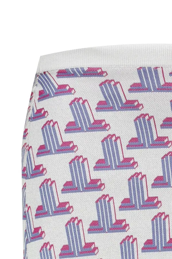 LANVIN Geometric Monogram Knitted Mini Skirt