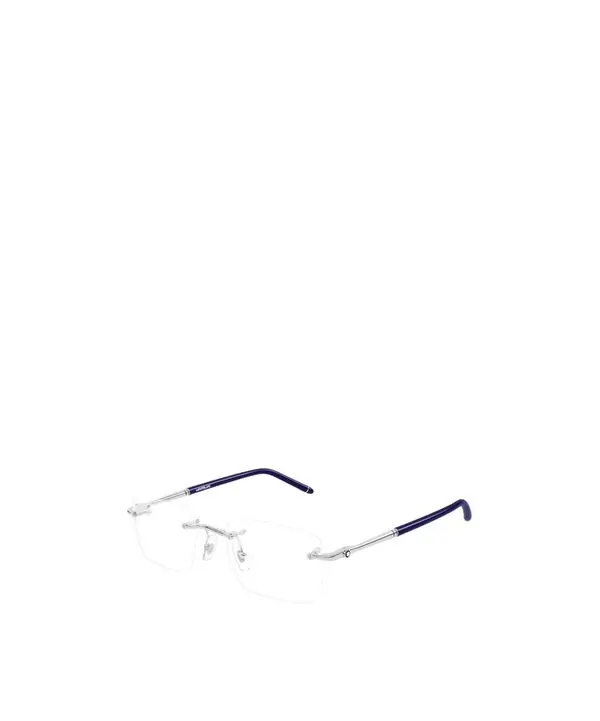 Montblanc Eyewear Rectangle Frame Glasses - Silver