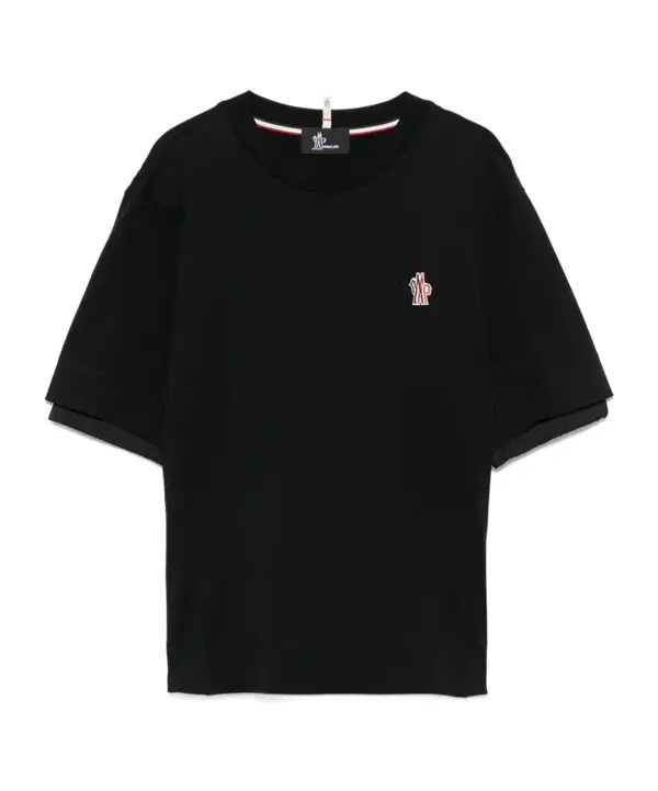 Moncler Logo Patch Crewneck T-shirt - Black