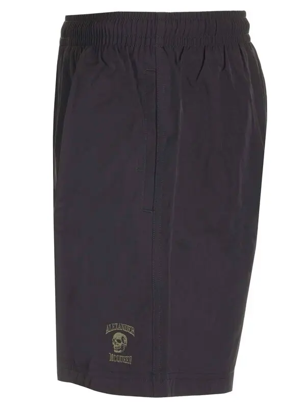 Alexander McQueen Logo Embroidered Technical Swimshorts