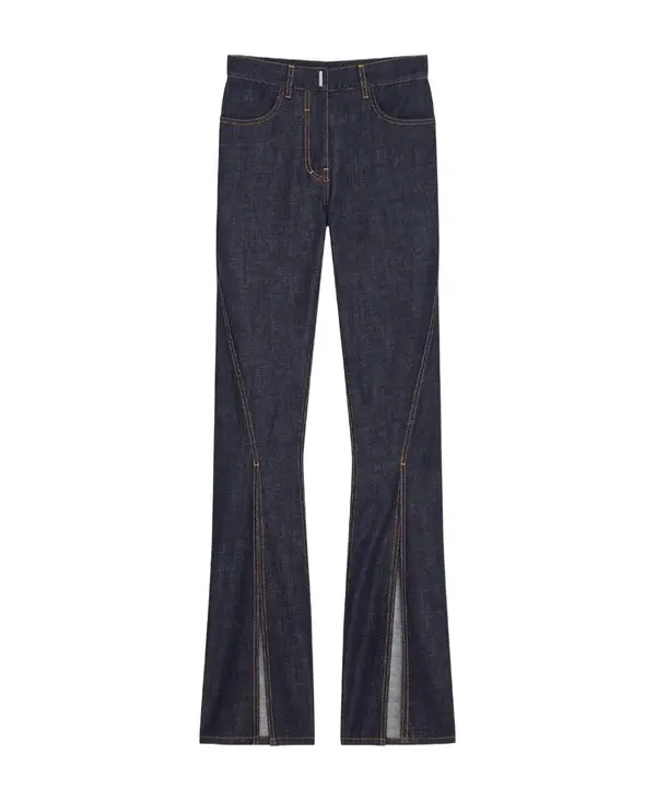 Givenchy High-waisted Boot-cut Jeans With Front Slits