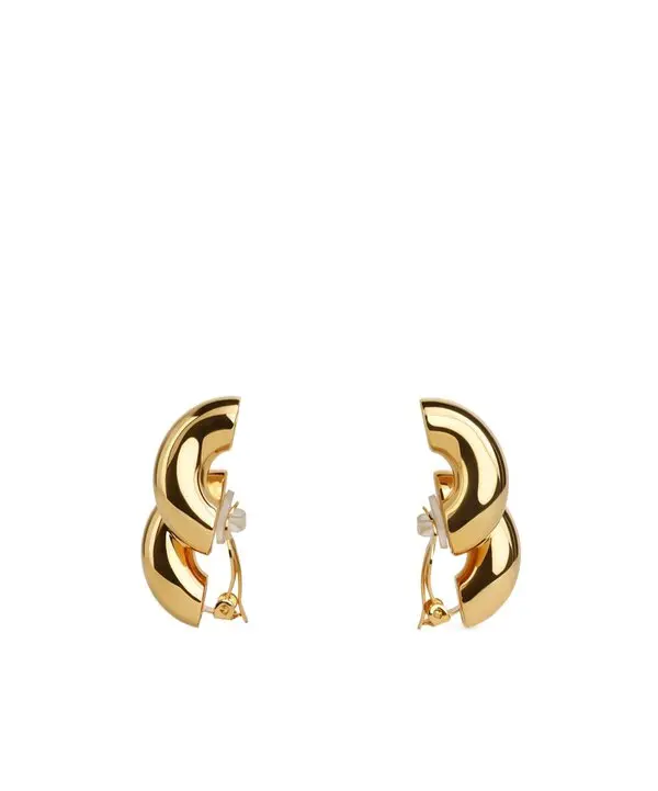 Alaïa Torsion Clip Earrings - Golden