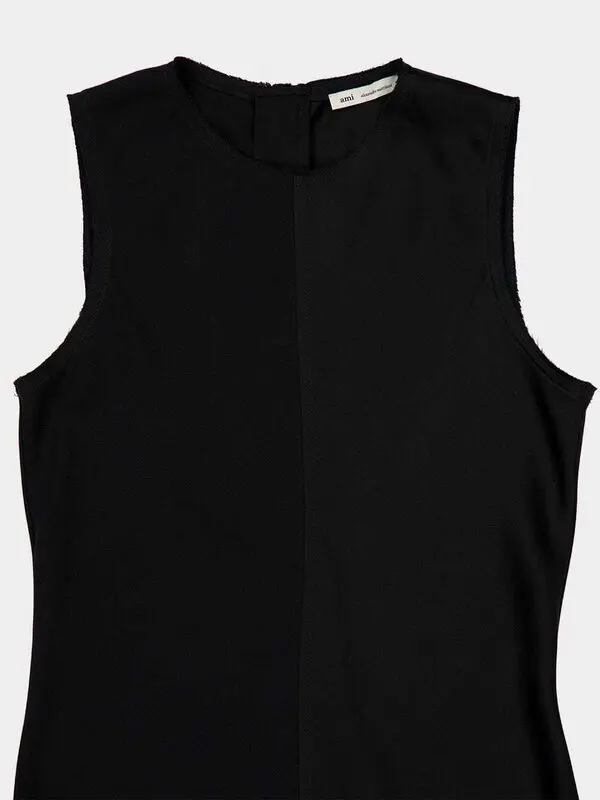 AMI Paris Sleeveless Round Neck Straight Dress