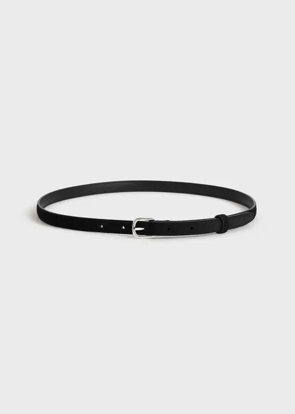 TOTEME Suede Belt With Silver Buckle