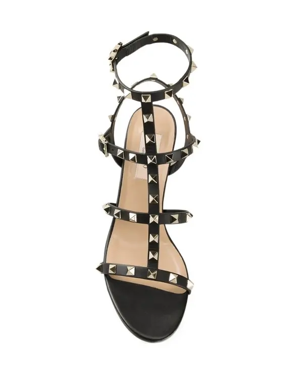 Valentino Garavani Rockstud Ankle Strap Sandals - Black