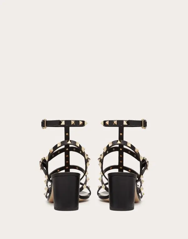 Valentino Garavani Rockstud Ankle Strap Sandals - Black