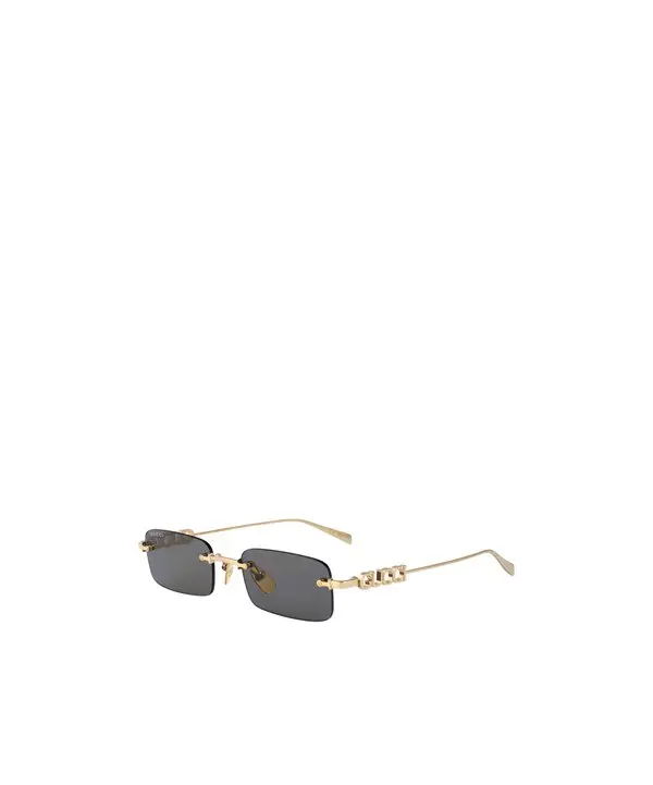 Gucci Rectangular Frame Sunglasses - Gold