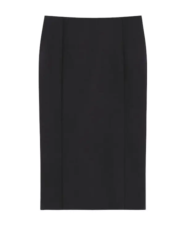 Givenchy Wool And Mohair Emblem Skirt - Black