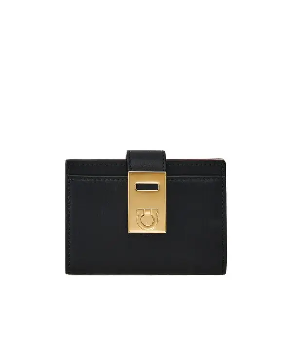 FERRAGAMO Hug Card Clip - Black