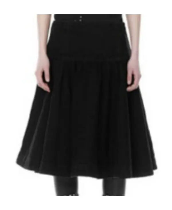 We11Done Pleated A-line Skirt With Tie Detail