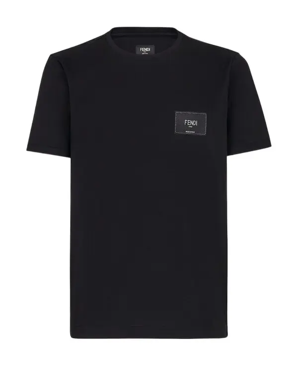 Fendi Logo Patch Crewneck T-shirt
