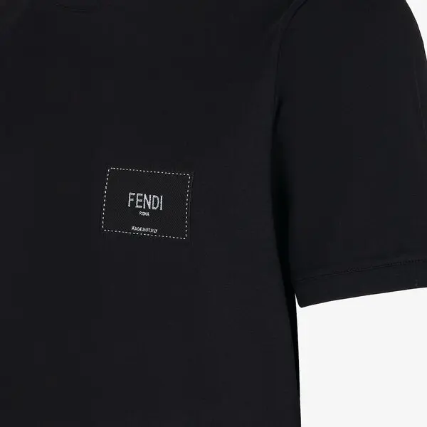 Fendi Logo Patch Crewneck T-shirt