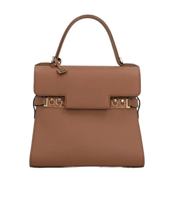 Delvaux Logo Shoulder Bag - Brown