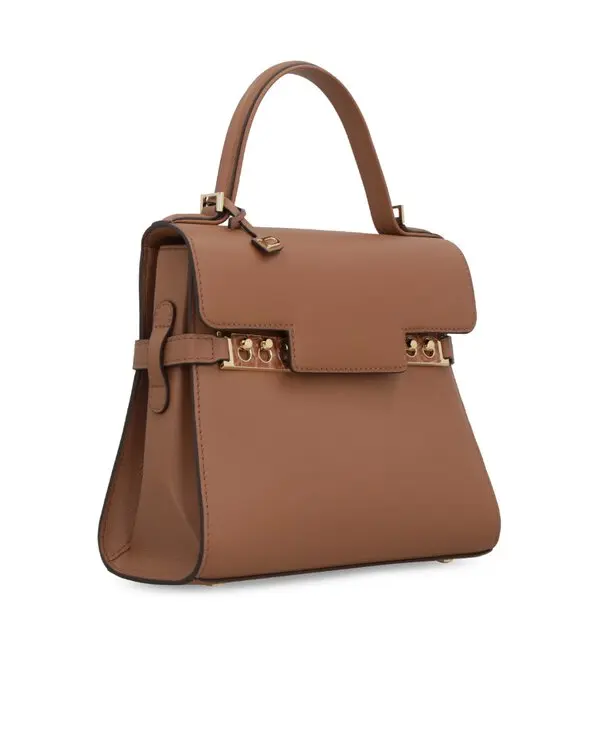 Delvaux Logo Shoulder Bag - Brown