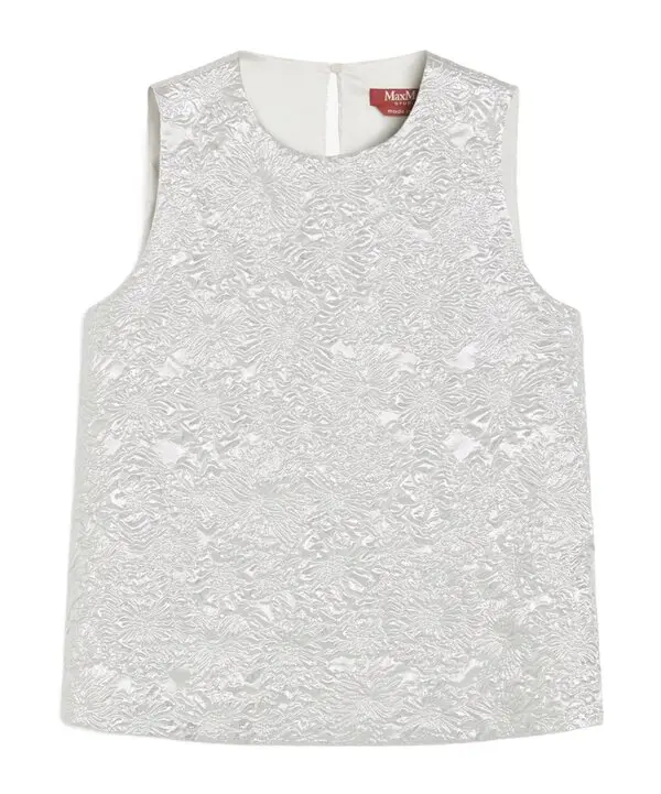 Max Mara Jacquard Crew-neck Sleeveless Top
