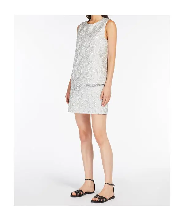 Max Mara Jacquard Crew-neck Sleeveless Top