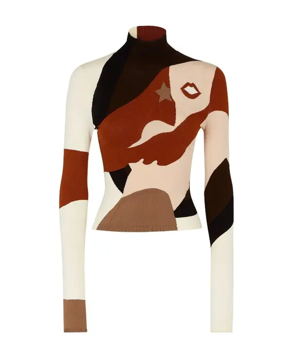 Fendi High Neck Jumper - White