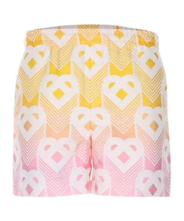 Casablanca Monogram Effect Elastic Waist Shorts