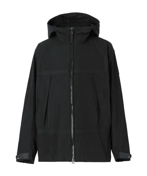 Burberry Zipped Hooded Windbreaker With Logo Detail