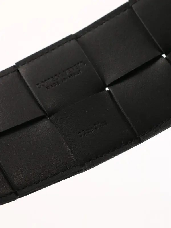 Bottega Veneta Woven Triangle Buckle Belt