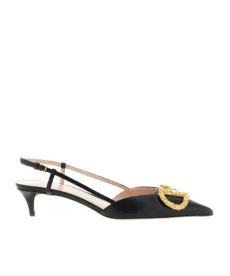 Valentino Garavani Vlogo Slingback Heels - Black