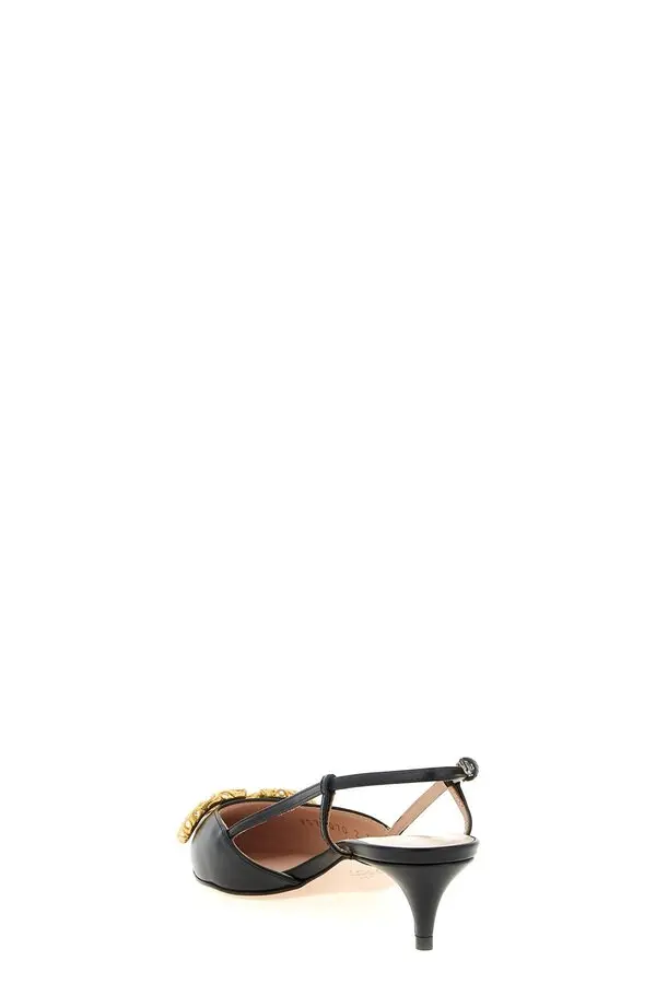 Valentino Garavani Vlogo Slingback Heels - Black