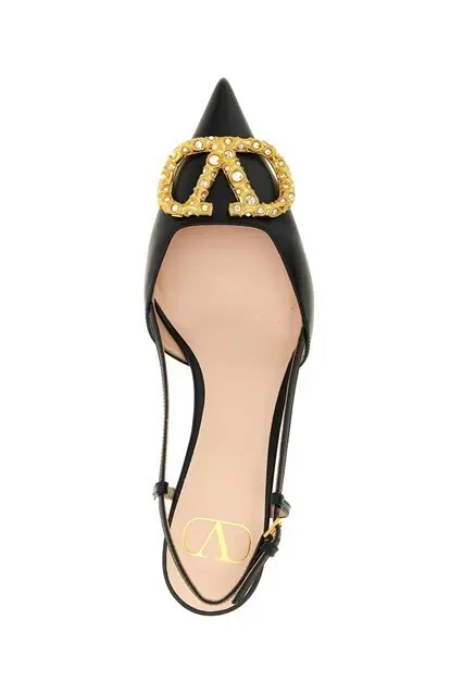 Valentino Garavani Vlogo Slingback Heels - Black