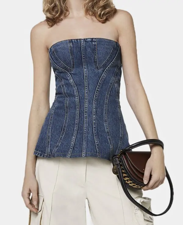 Stella McCartney Denim Corset Blouse