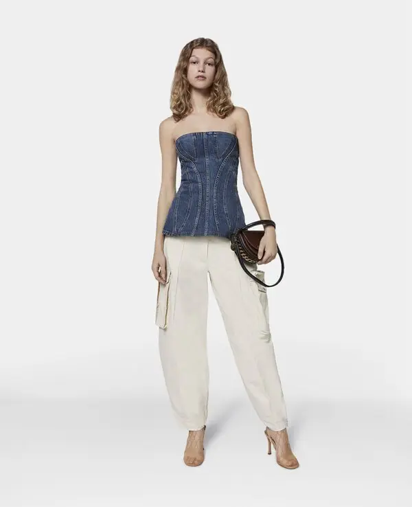 Stella McCartney Denim Corset Blouse