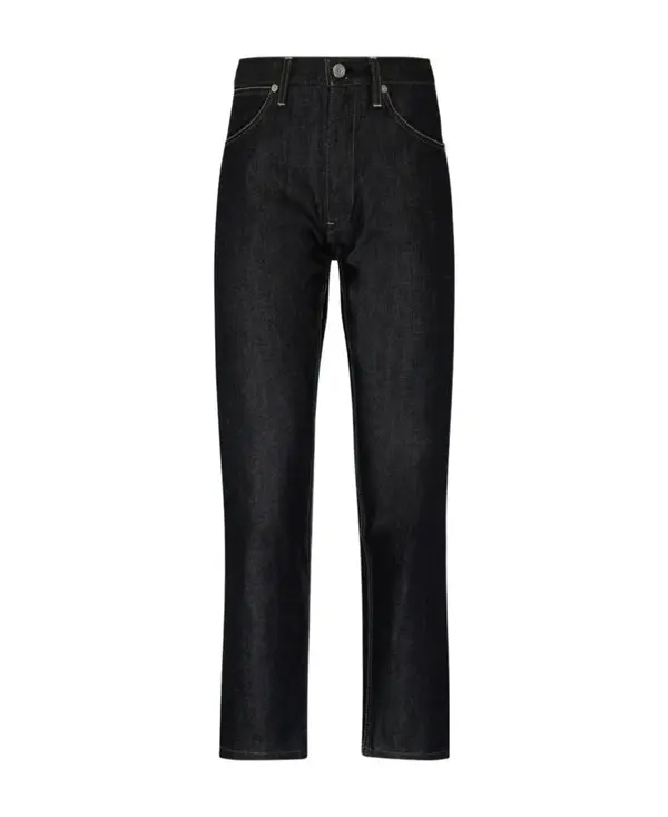 JIL SANDER Straight Leg Jeans With Button Detail - Black