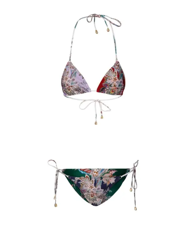 Zimmermann Two-piece Paisley Print Swimsuit - Spliced
