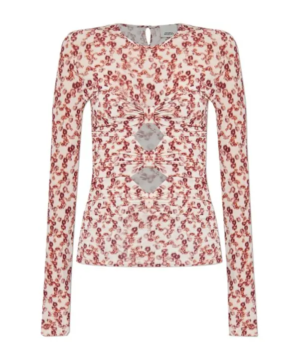 Isabel Marant Étoile Long Sleeve Printed Top - Pink