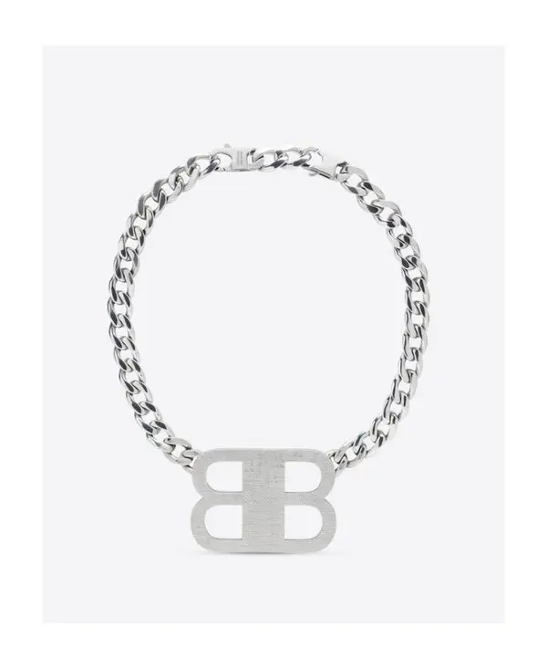 Balenciaga Bb 2.0 Necklace With Diamond Embellishments