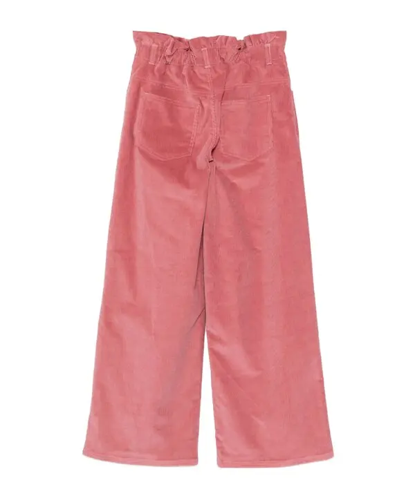 Fendi Ruffled Corduroy Trousers - Red