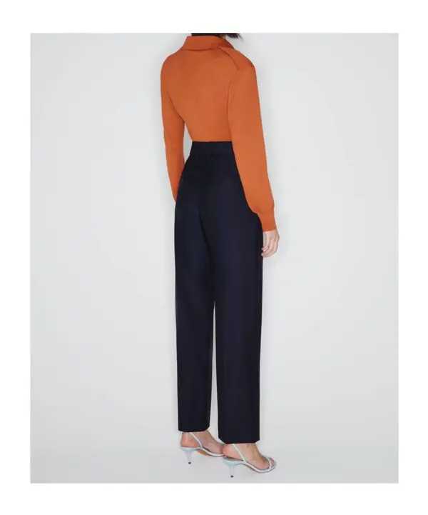 BLAZÉ MILANO Fox Straight-leg Pants - Navy Blue